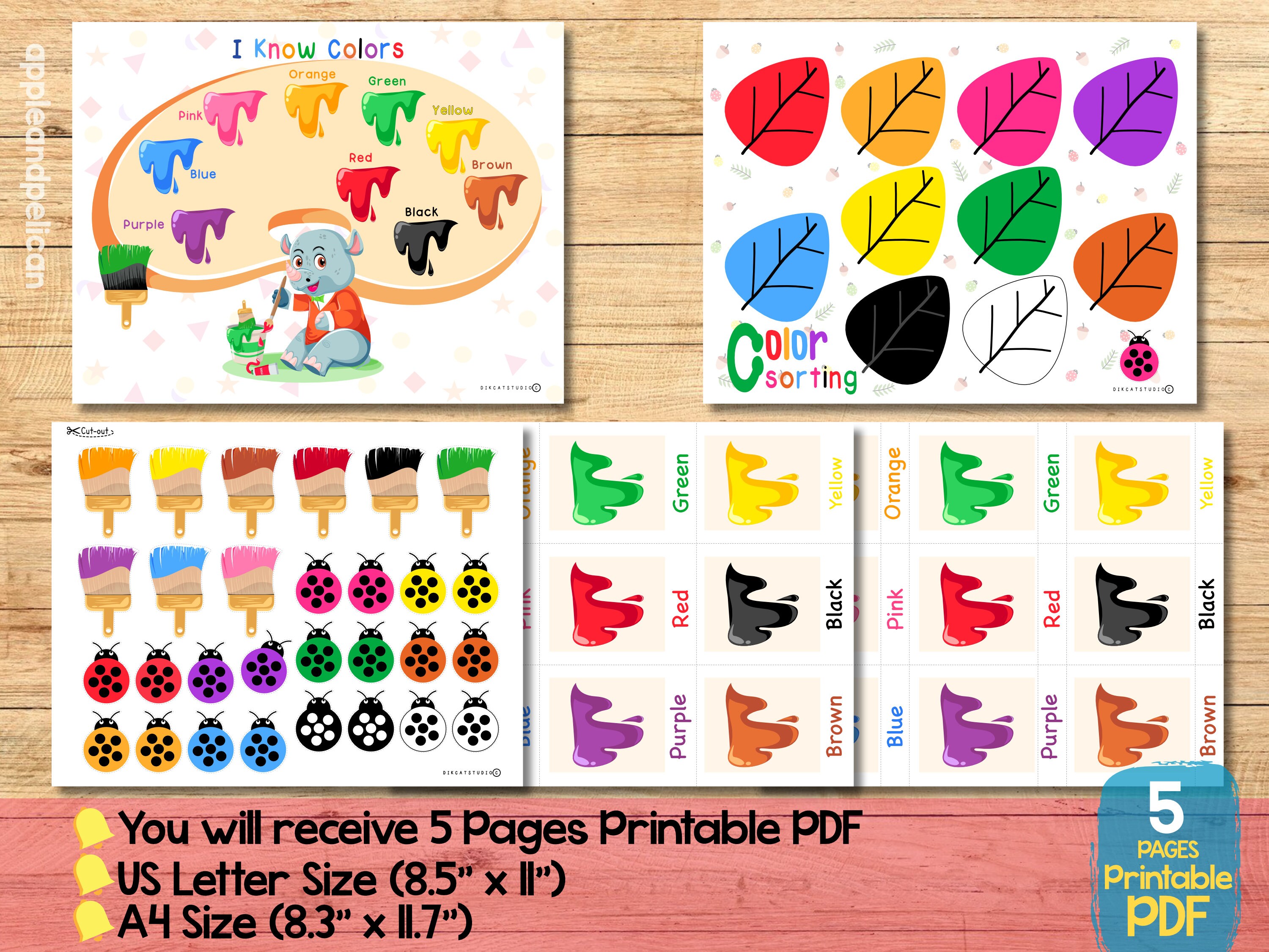 Color Matching Activity Busy Book Page Printable Montessori - Etsy