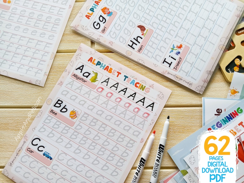 Alphabet Busy Book Toddler Busy Binder, Printable ABC Learning Binder ...