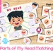 Body Parts Name Matching Learning Game Activity Printable Preschool ...