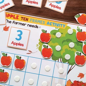 Ten Frames Counting Activity Printable, Early Math Activity, Learn to ...