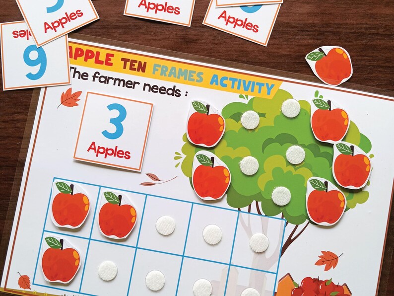 Ten Frames Counting Activity Printable, Early Math, Homeschool ...