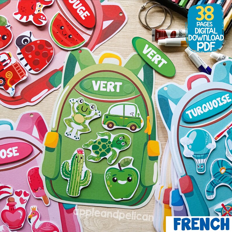 FRENCH Color Matching Color Sorting Game, Jeu De Tri Des Couleurs ...