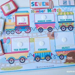 Numbers 1 to 10 Matching Activity for Toddler, Counting Activities ...