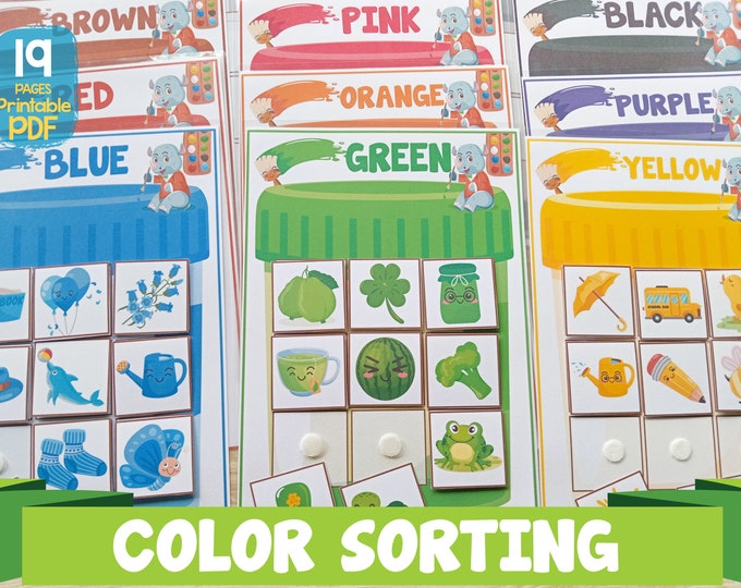 Printable Busy Book, Color Matching Activities, Learning Colors ...