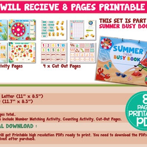 Counting Practice Activity, Printable Number Matching Activity for ...