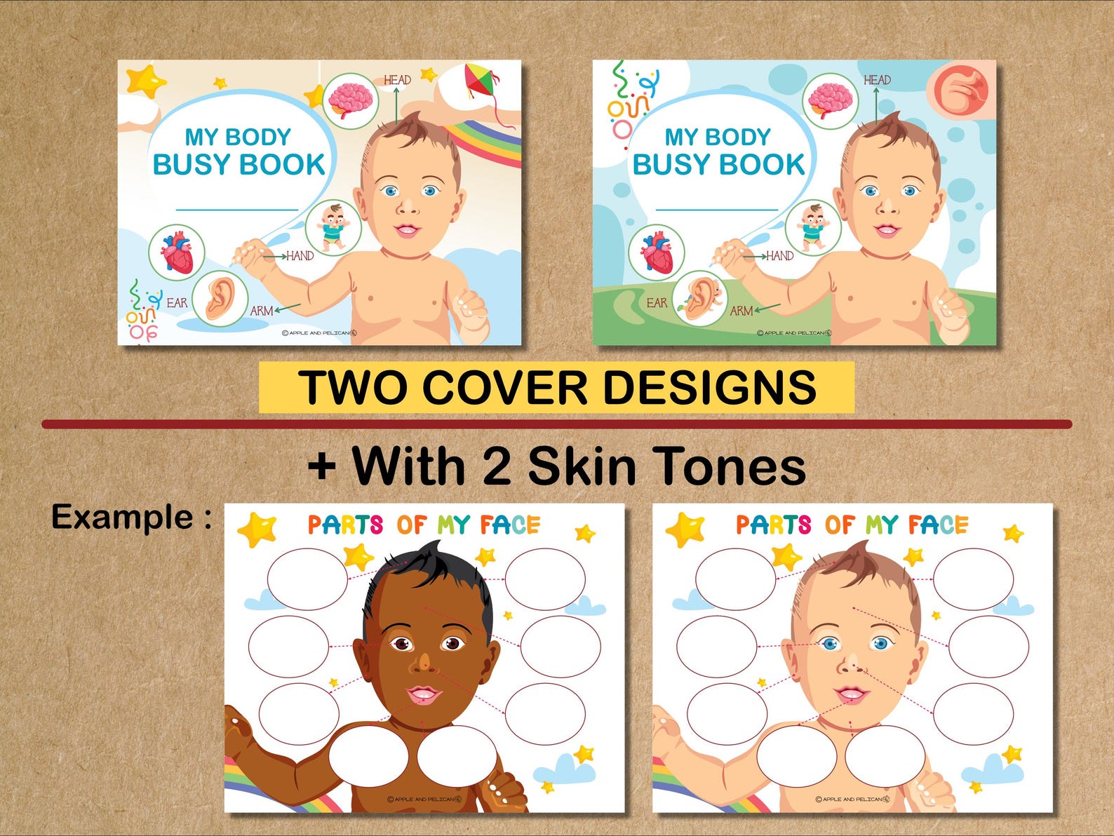 My Body Busy Book, Printable Toddler Learning Binder, Human Anatomy ...