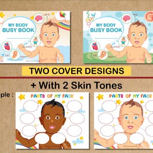 My Body Busy Book, Printable Toddler Learning Binder, Human Anatomy ...