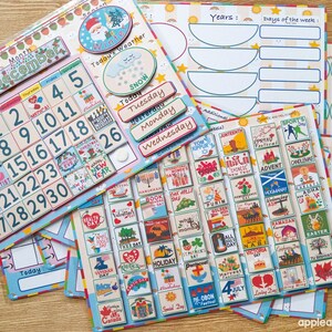 Kids Perpetual Calendar Circle Time Printable Kids Calendar - Etsy