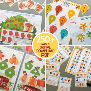 Fall Preschool Activities Packet, Fall Activity for Kids, Autumn ...