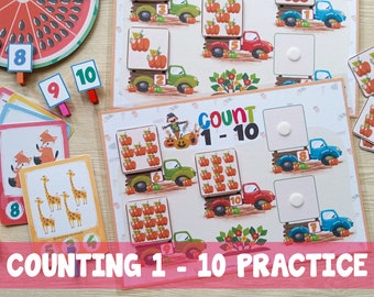 Number Matching Number & Word Learning Puzzles Montessori Homeschool ...
