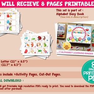 Alphabet Letter Matching Activities Puzzle, Phonics Worksheet ...