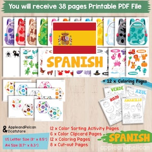 SPANISH Color Matching Color Sorting Game, Ordenar Los Colores ...