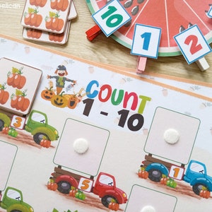 Number 1 to 10 Count and Match, Montessori Toddler Math Activity ...