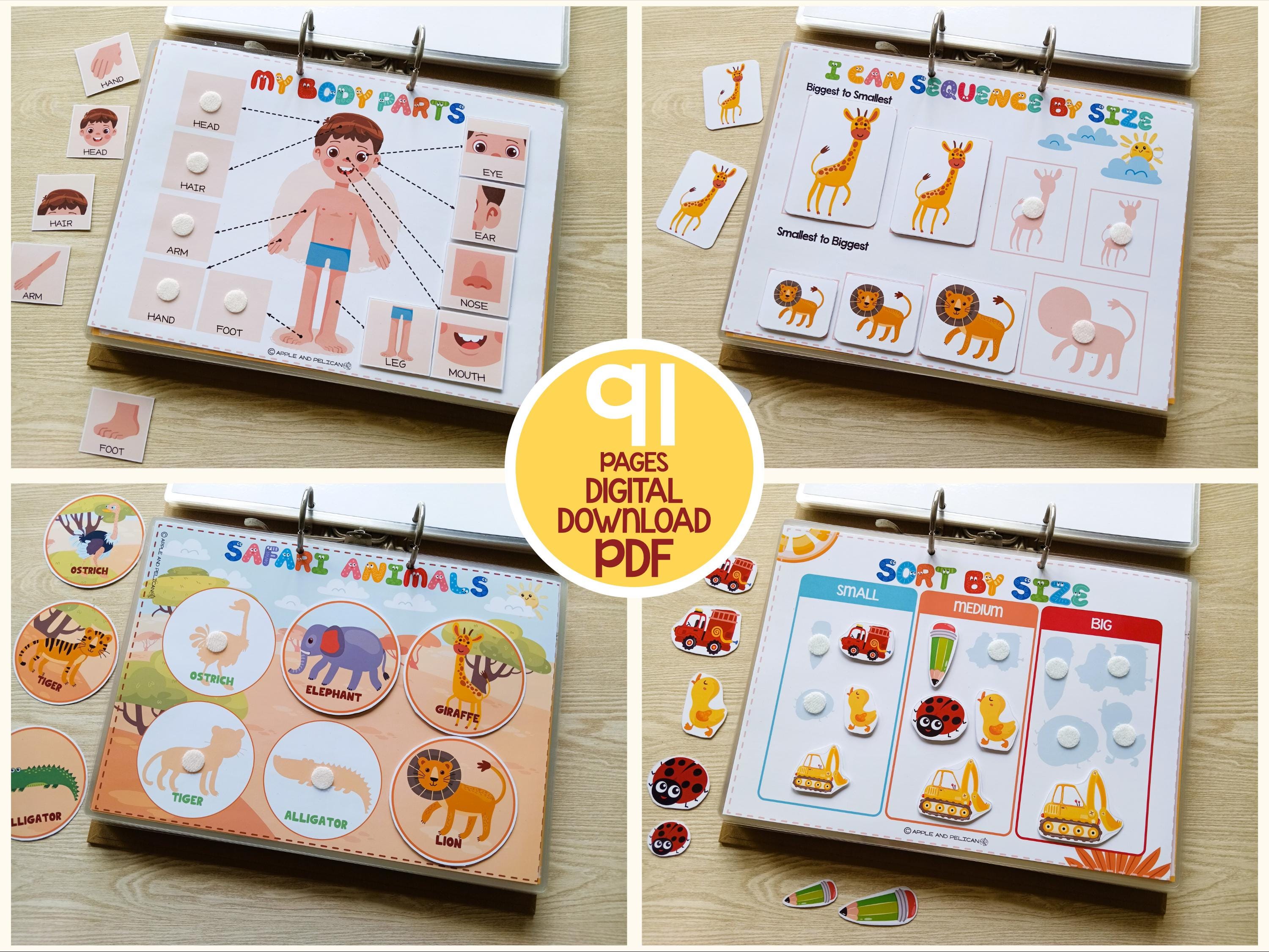 Toddler Busy Book, Preschool Learning Binder, Busy Binder for Kid ...