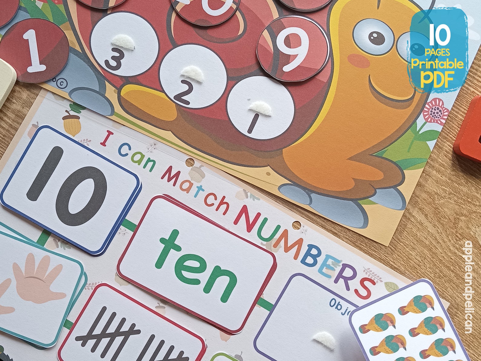 Printable Numbers 1-10 Matching Activity, Counting Activity Worksheets ...