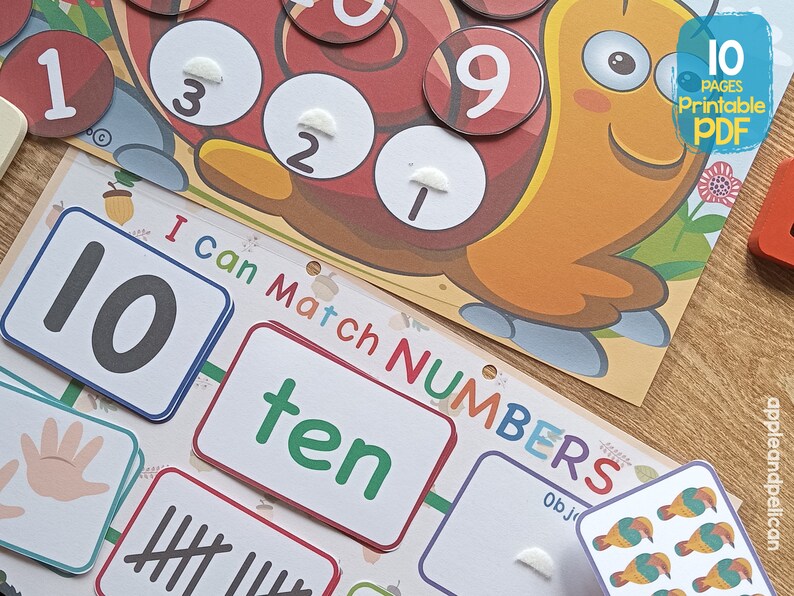 Printable Numbers 1-10 Matching Activity, Counting Activity Worksheets ...