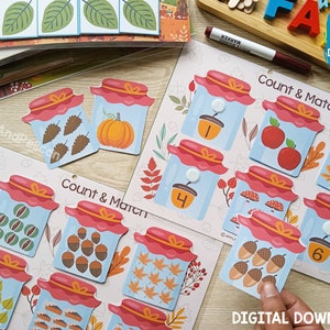 Fall Busy Book Printable Autumn Busy Binder, Toddler Fall Learning ...