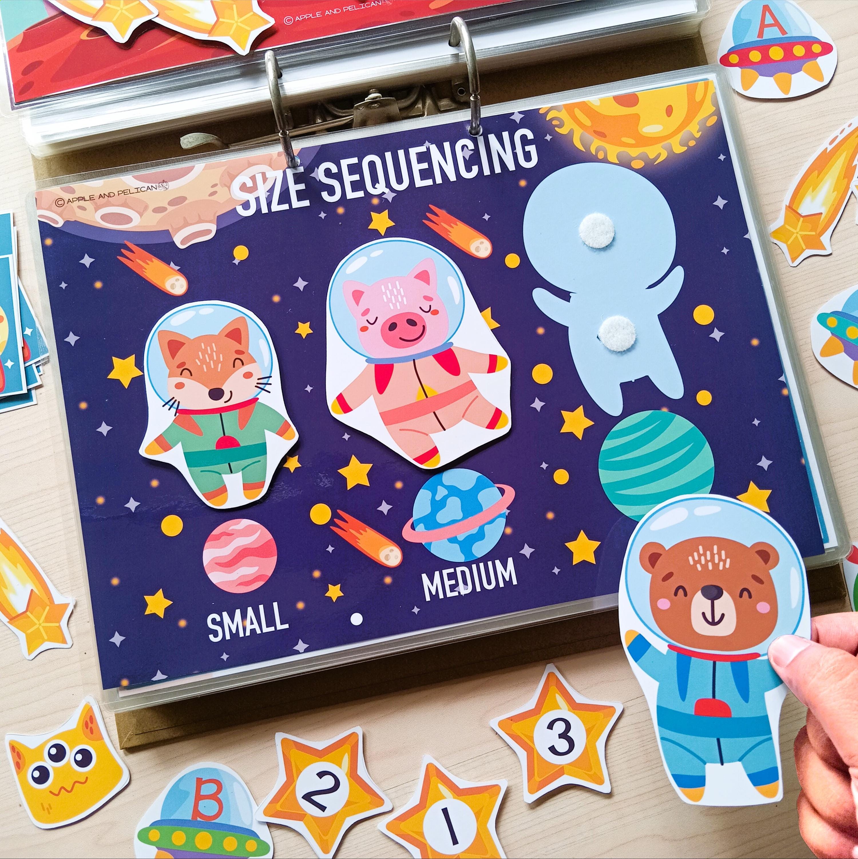 Outer Space Busy Book, Printable Preschool Learning Binder, Montessori ...