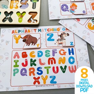 Alphabet Letter Matching Activities Puzzle, Phonics Worksheet ...