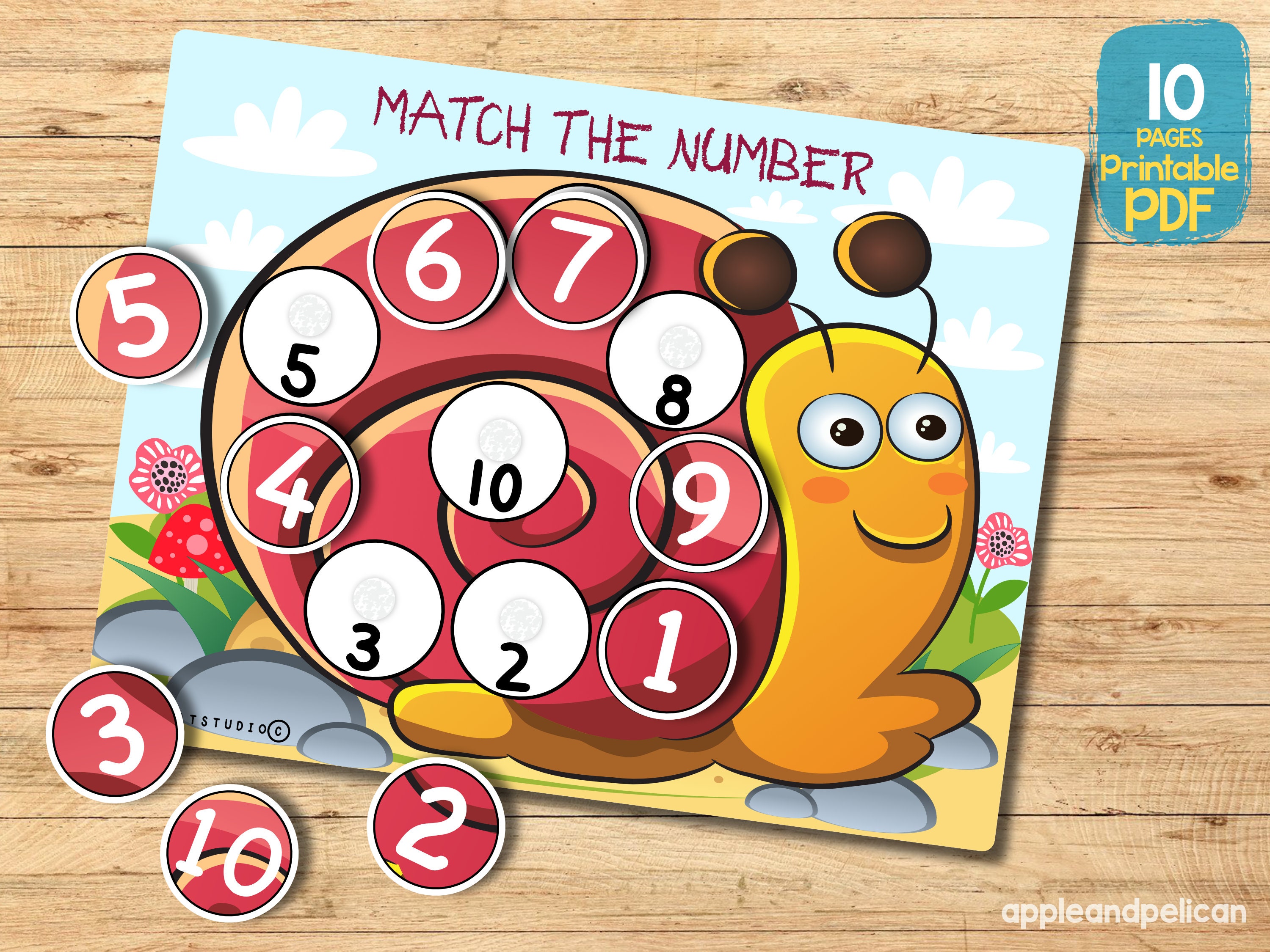 Printable Numbers 1-10 Matching Activity, Counting Activity Worksheets ...