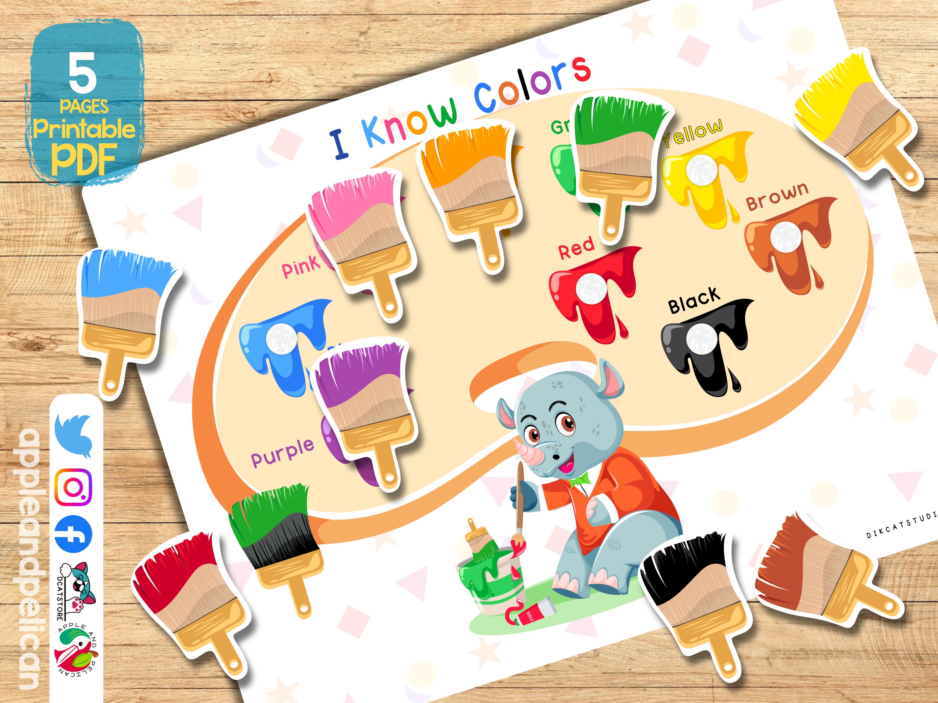 Color Matching Activity Busy Book Page, Printable Montessori ...