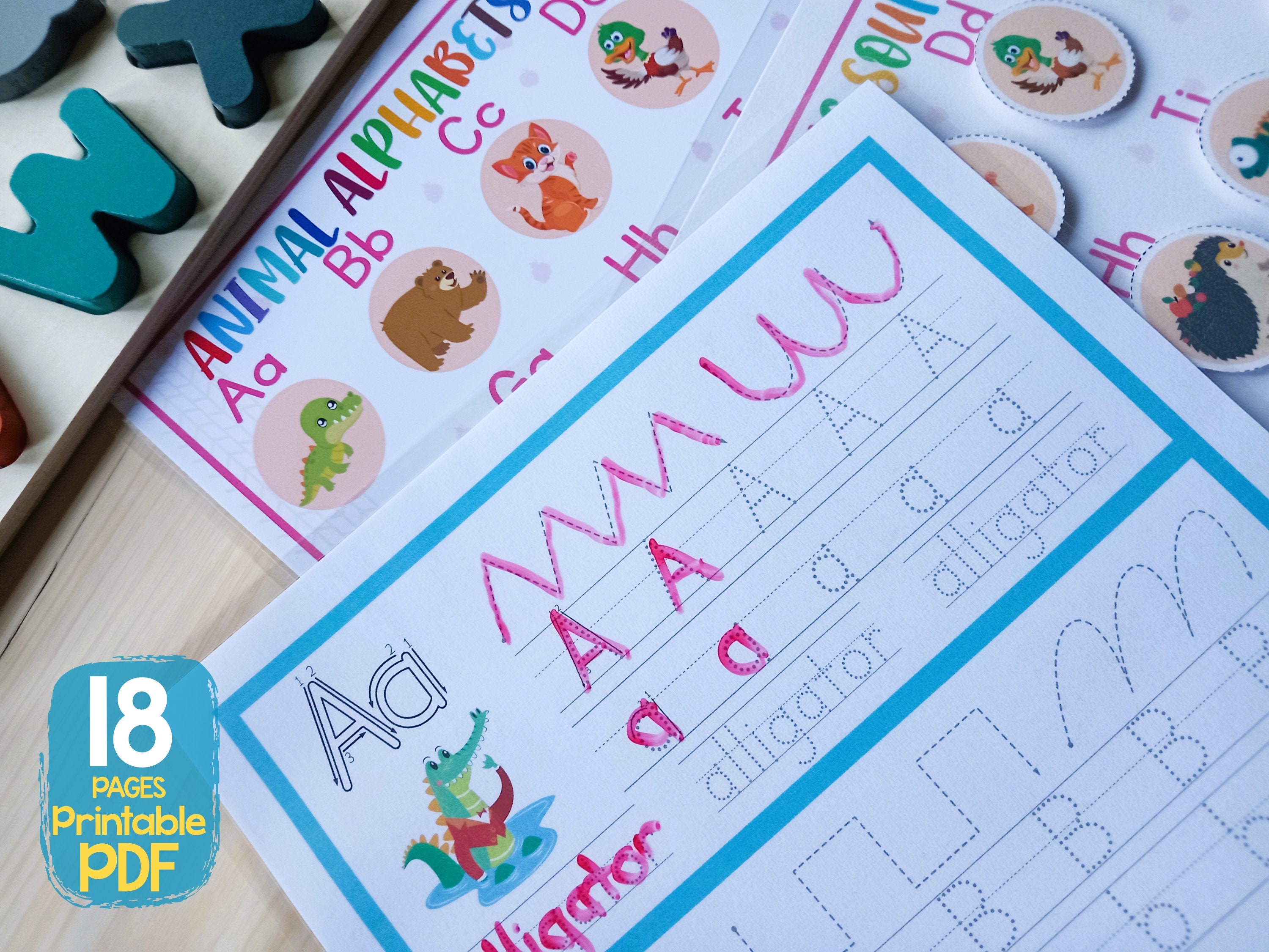 Beginning Sounds Practice Busy Binder, Alphabet Writing Activity ...