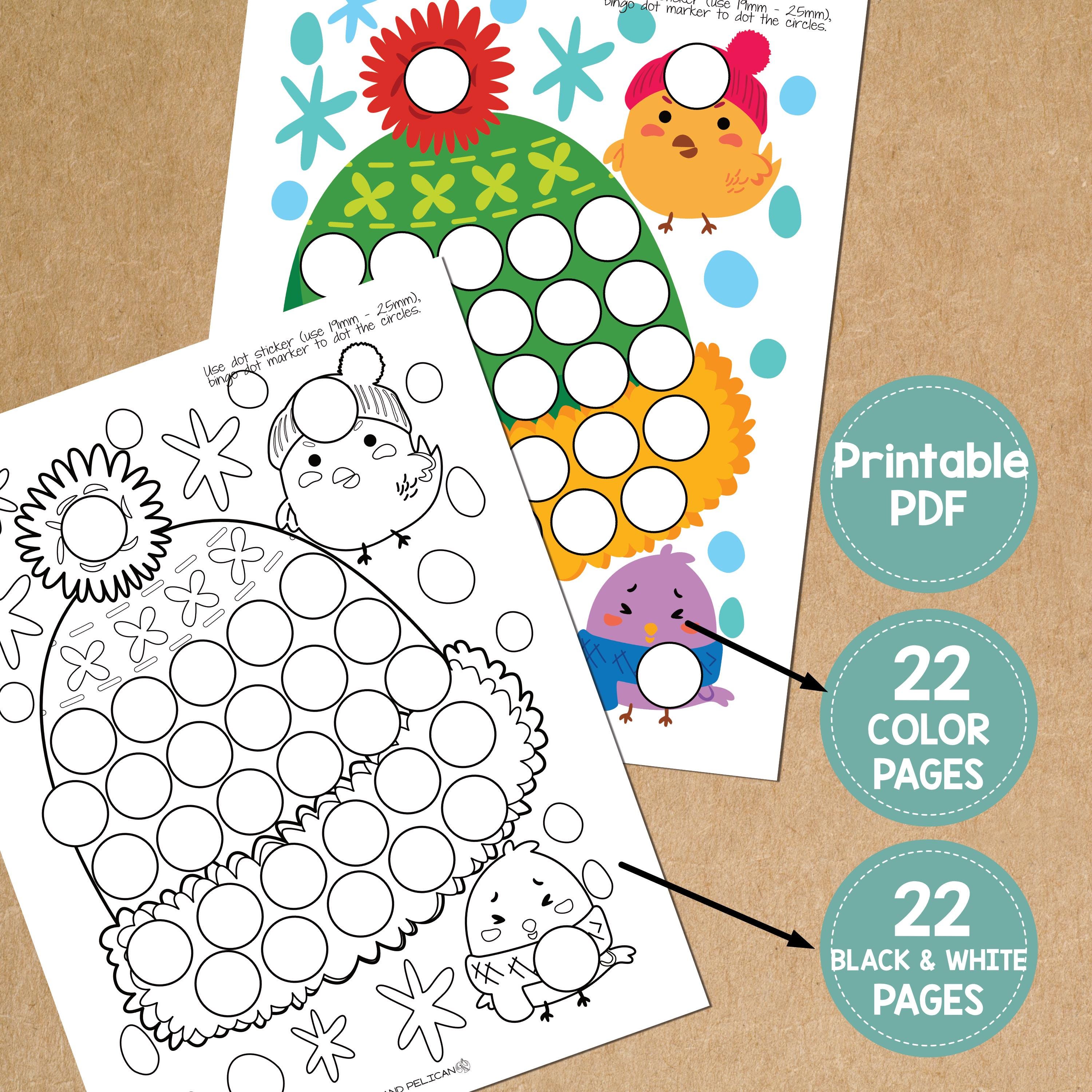 Winter Do a Dot Marker Coloring Pages for Kids, Do A Dot Activity, Dot ...