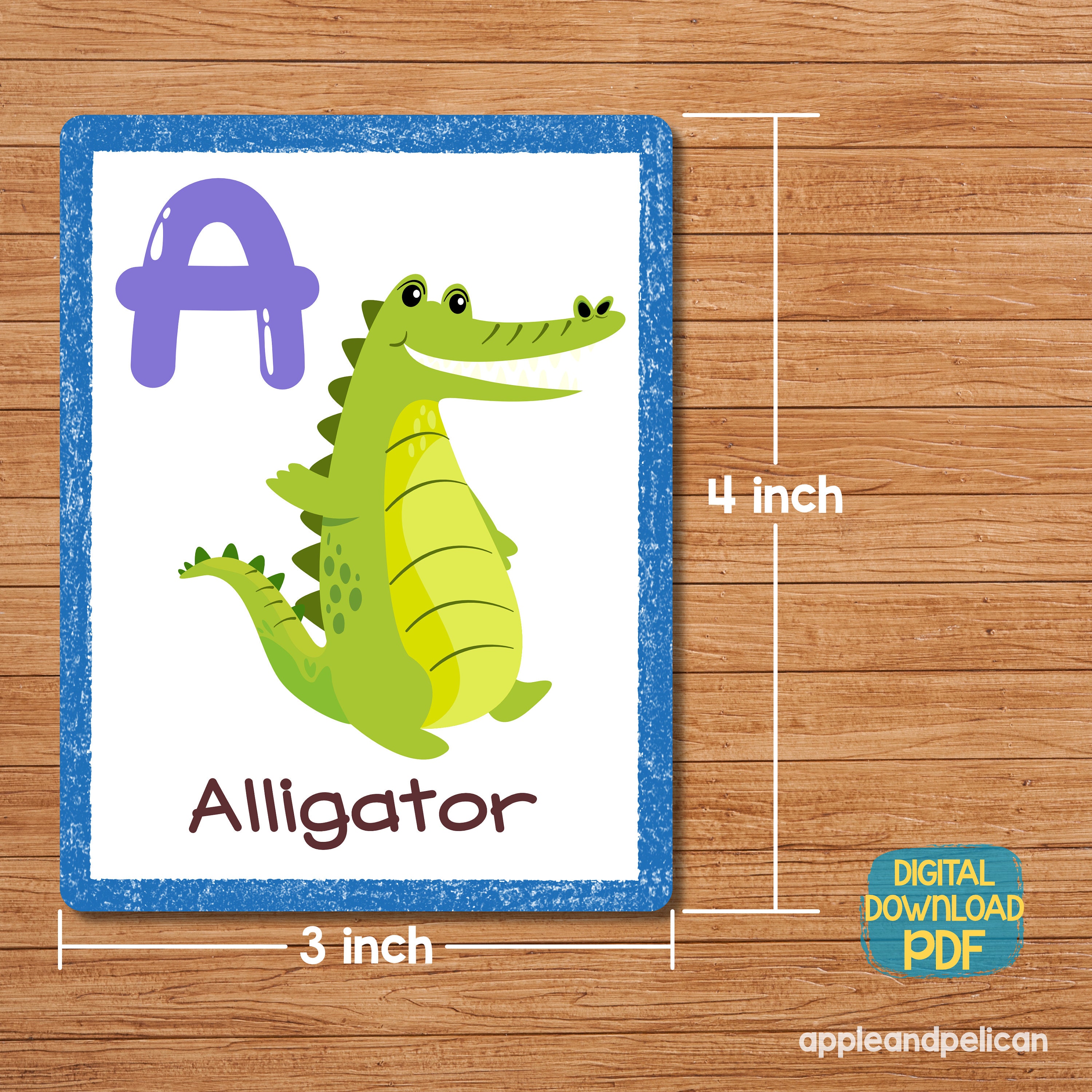 Alphabet Flashcards Montessori Learning Printable Toddler - Etsy UK