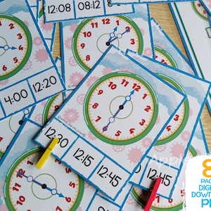 Learn to Tell Time Printable Educational Clock, Kids Printable Clock ...