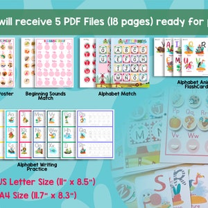 Beginning Sounds Practice Busy Binder, Alphabet Writing Activity ...