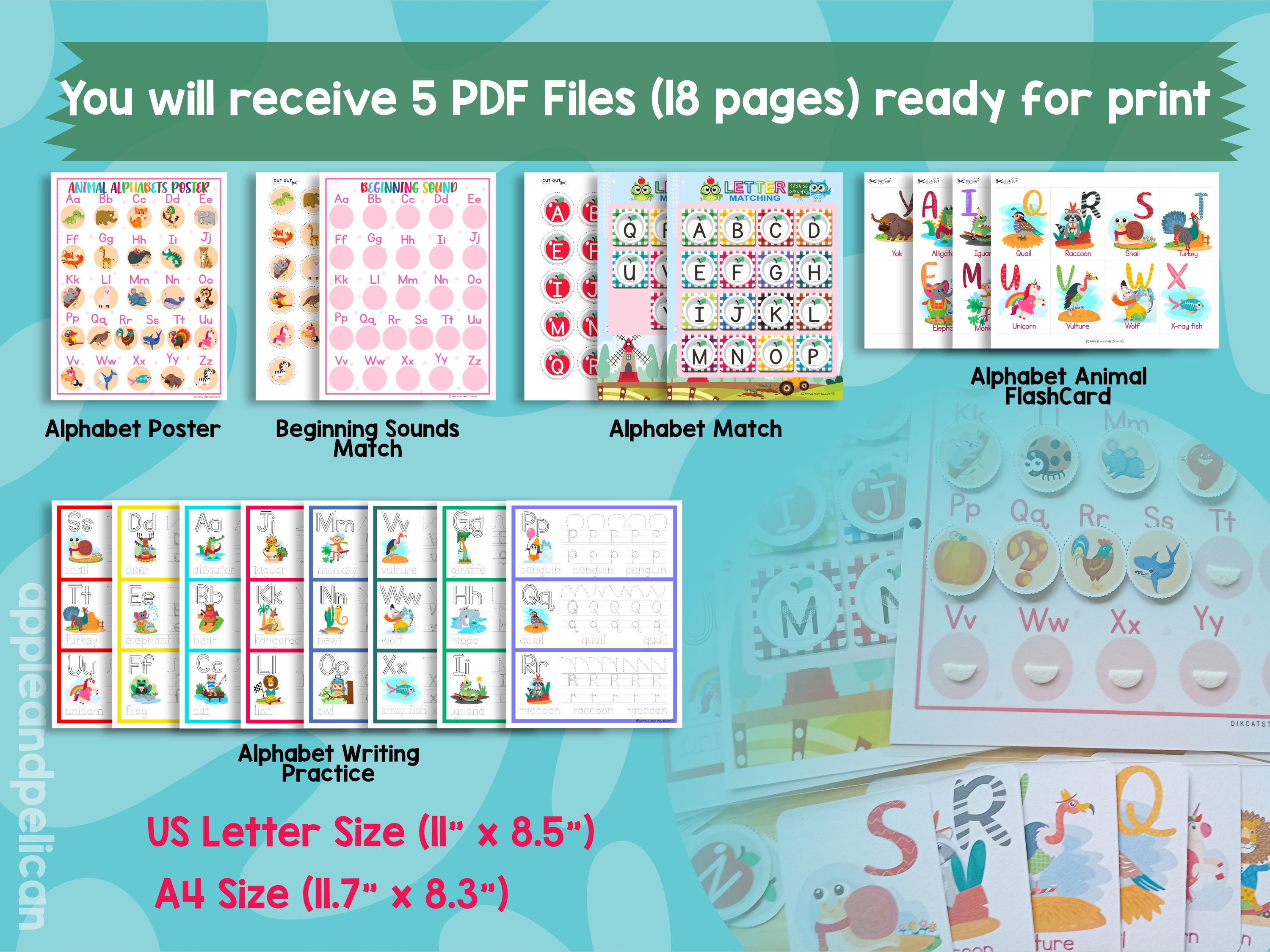 Beginning Sounds Practice Busy Binder, Alphabet Writing Activity ...