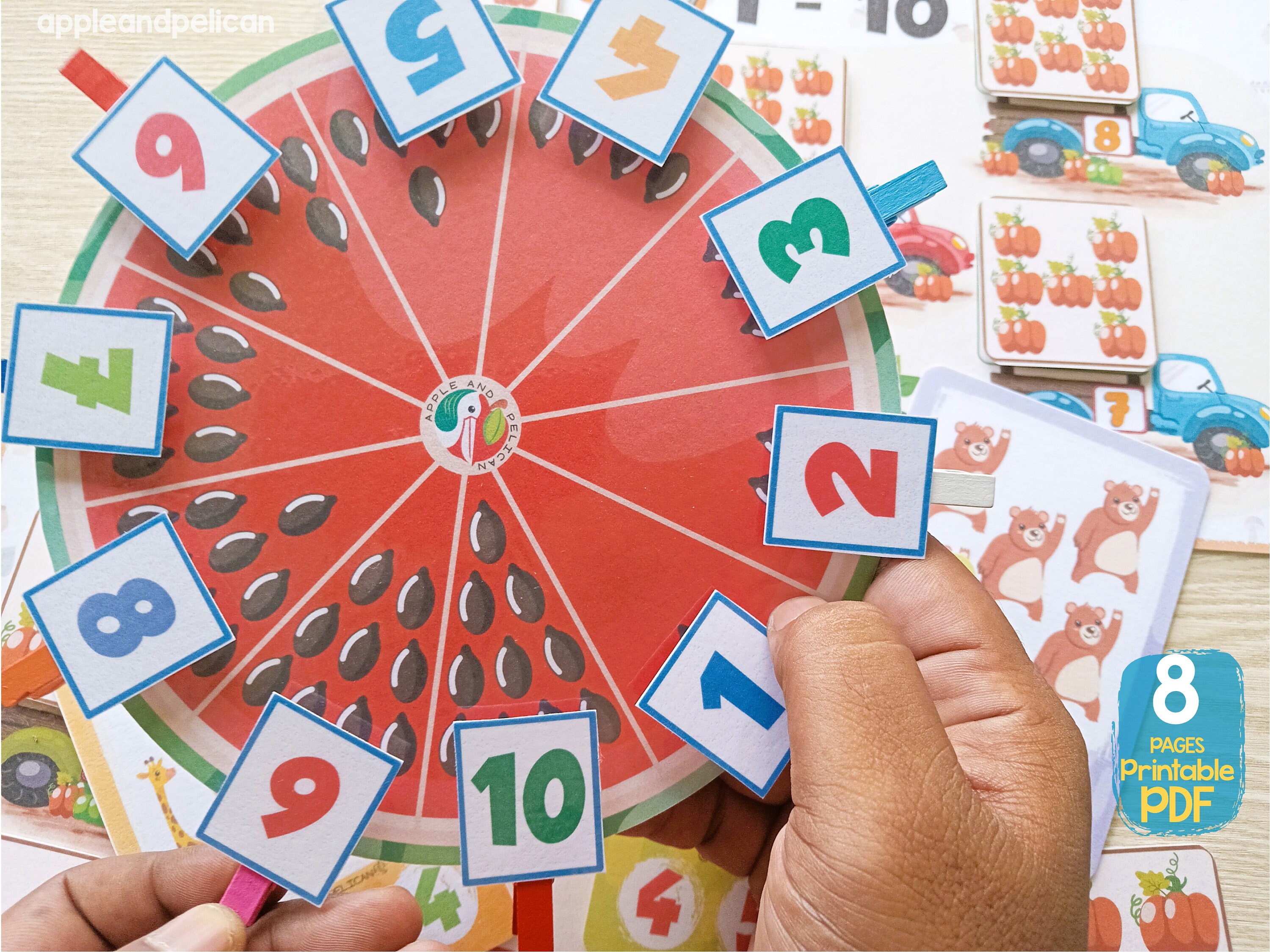 Number 1 to 10 Count and Match Montessori Toddler Math Activity ...