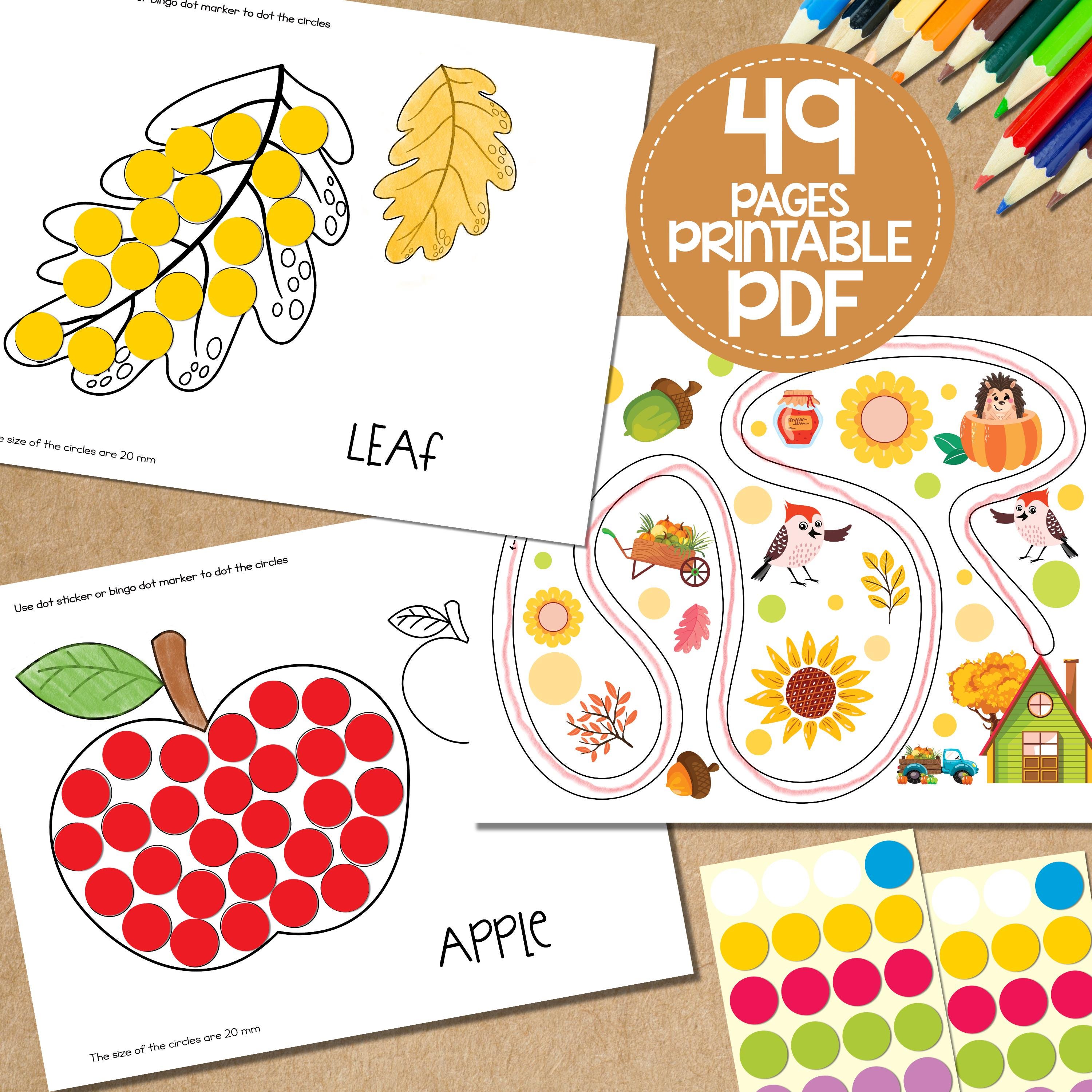 Fall Printable Kid Activity Preschool Packet, Printable Preschool ...