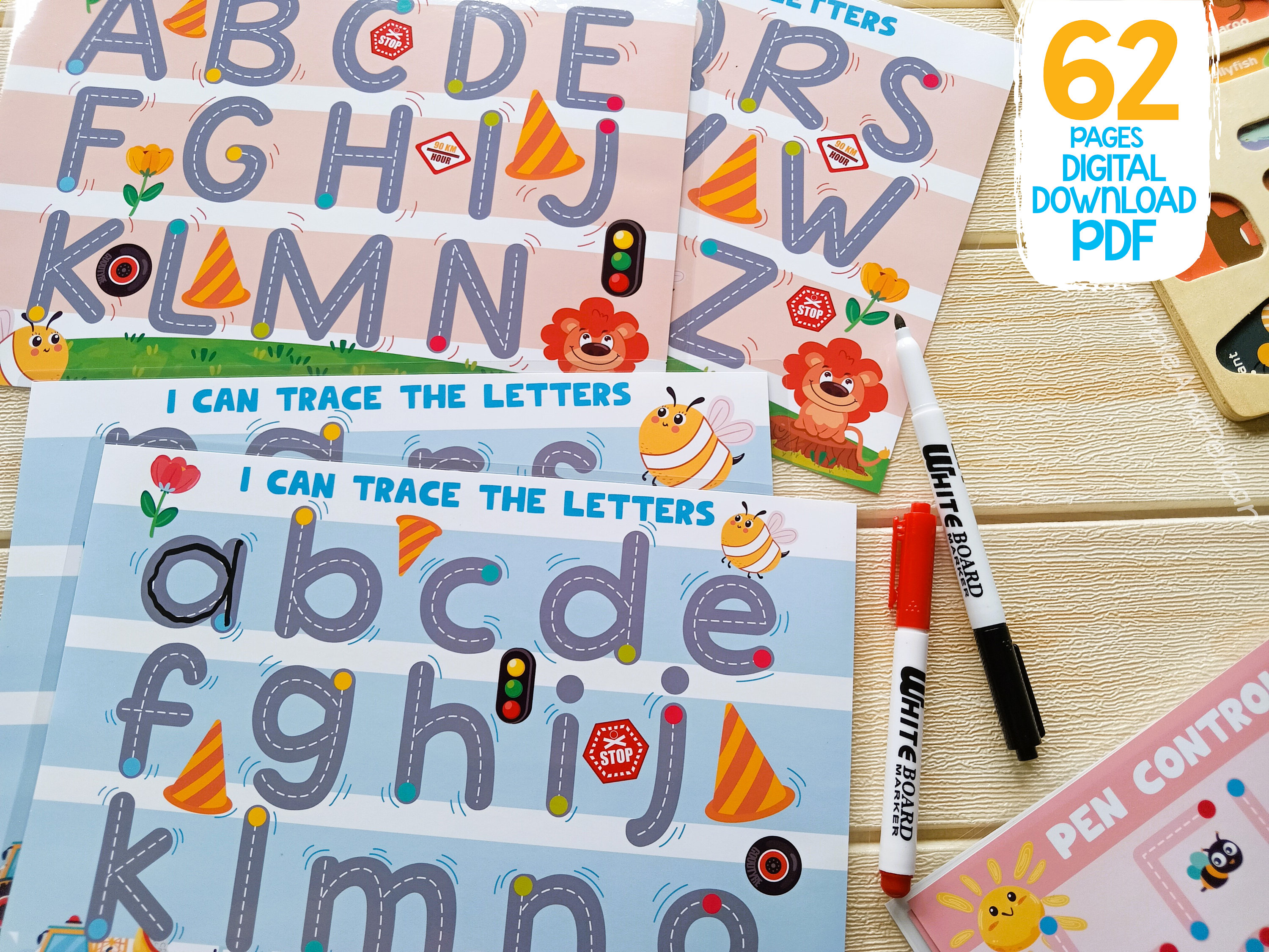 Alphabet Busy Book Toddler Busy Binder, Printable ABC Learning Binder ...