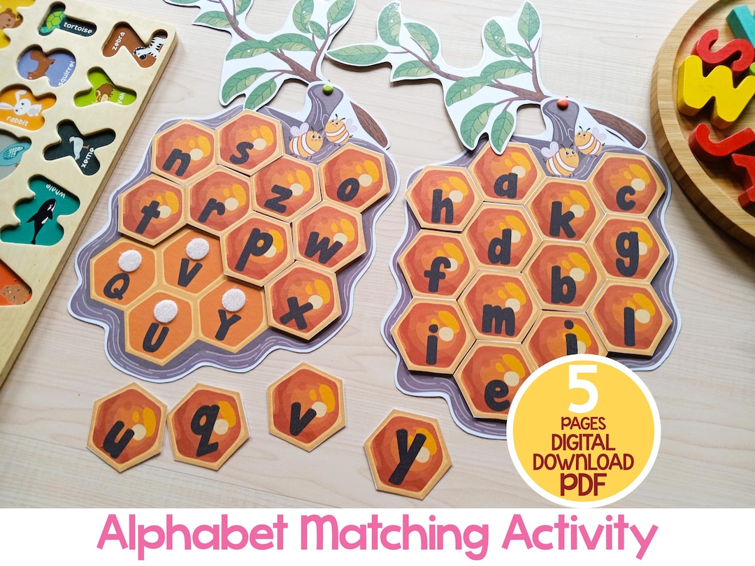 Alphabet ABC Matching Activity for Kid, Preschool Alphabet Matching ...