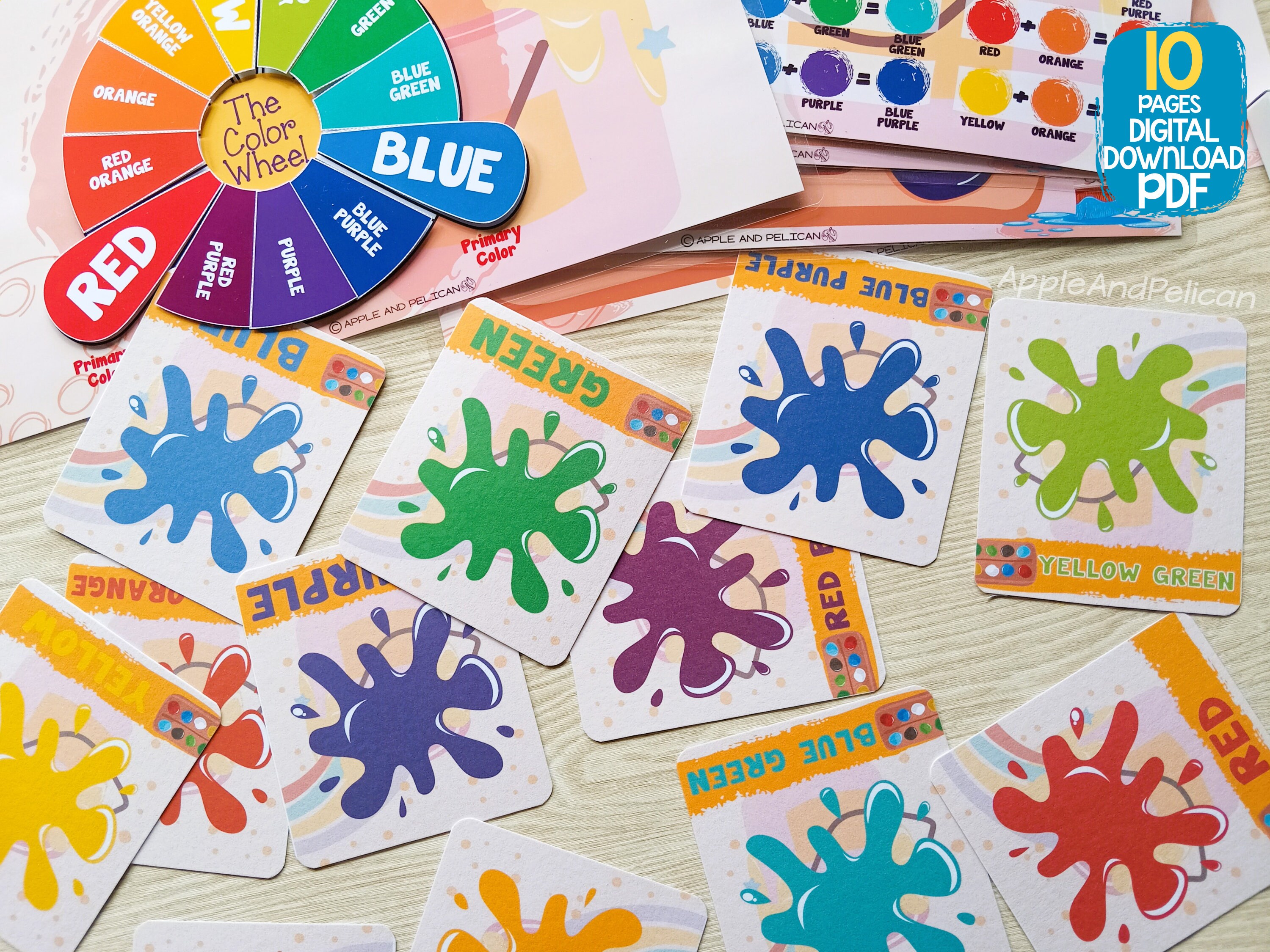 Color Mixing Activity for Toddler, Printable Primary and Secondary ...
