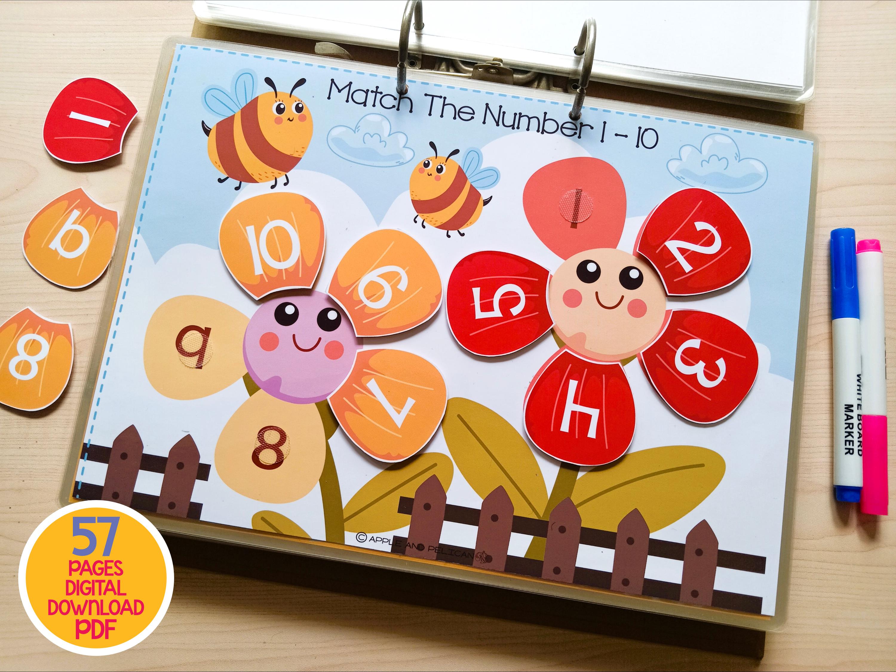 Spring Busy Book Printable, Preschool Learning Binder, Toddler Quiet ...