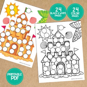 Summer Do a Dot Marker Coloring Pages for Kids, Do A Dot Activity ...
