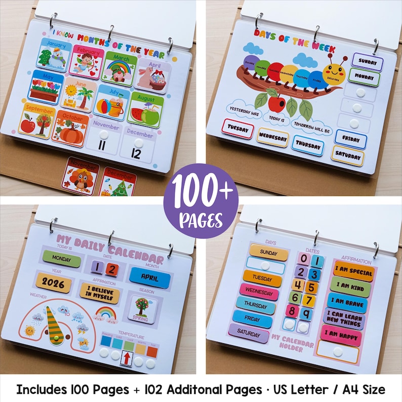 Toddler Busy Book, Printable Homeschool Preschool Learning Binder, Busy ...