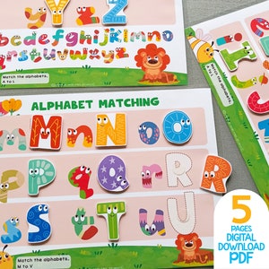 Alphabet Matching Activities, Toddler Letters Match Activity, Printable ...
