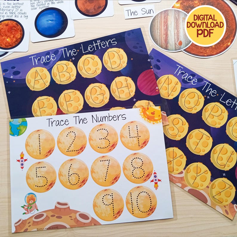 Solar System Preschool Activity Pack Printable, Outer Space Homeschool ...