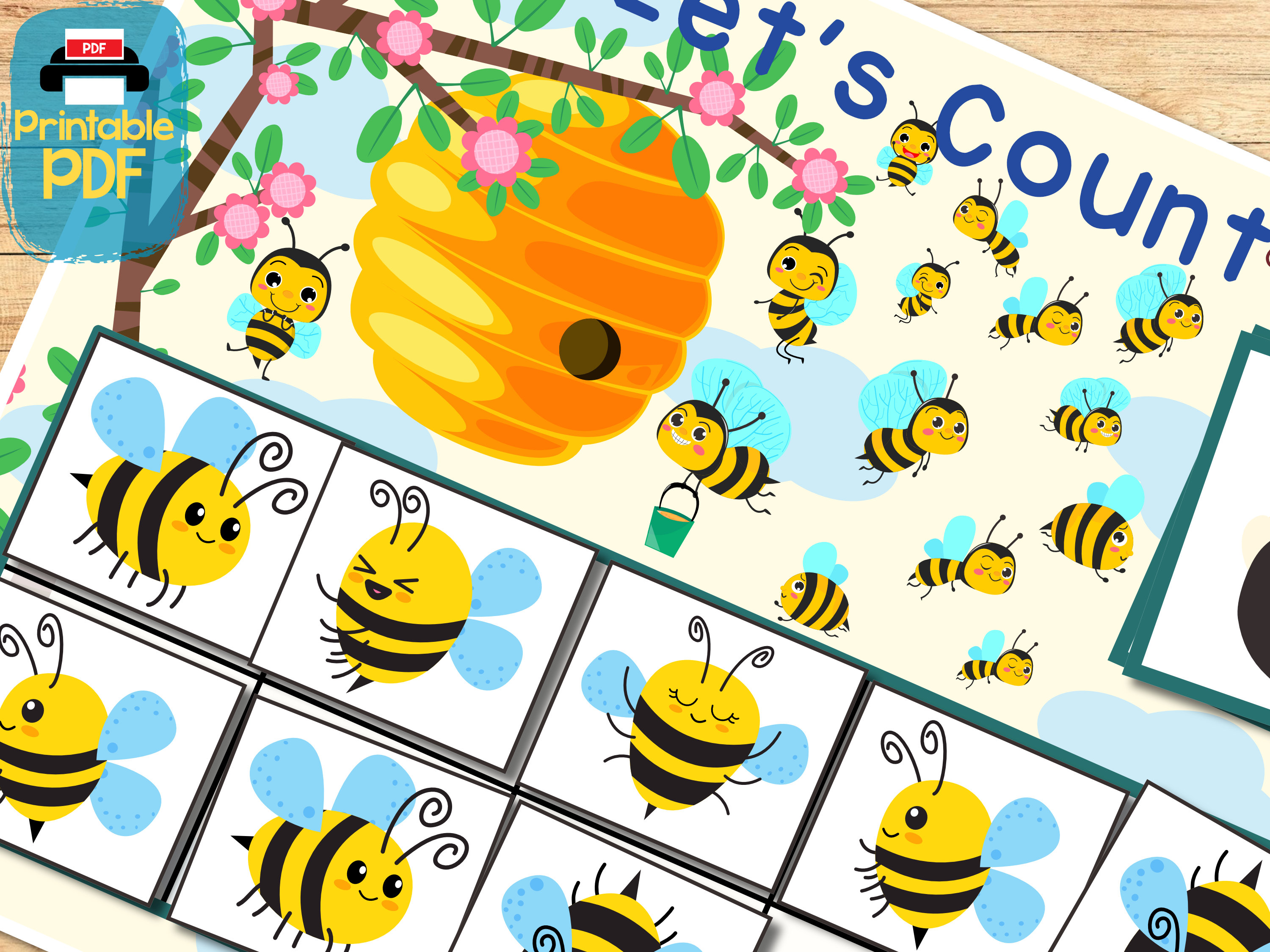 Toddler Count and Match Numbers 1 to 10 Activity Worksheet, Math ...