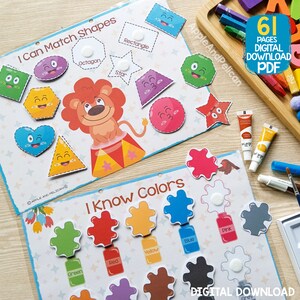 Toddler Busy Book Preschool Learning Binder Printable Toddler Quiet ...