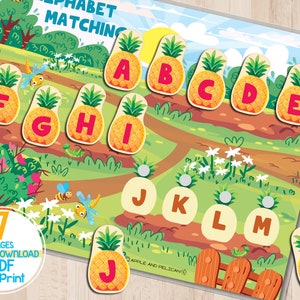 Alphabet Matching Activity, Letter Matching Printable, Uppercase ...