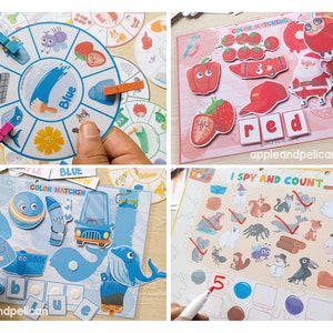 Color Sorting Busy Book Personalized Toddler Busy Binder Printable ...