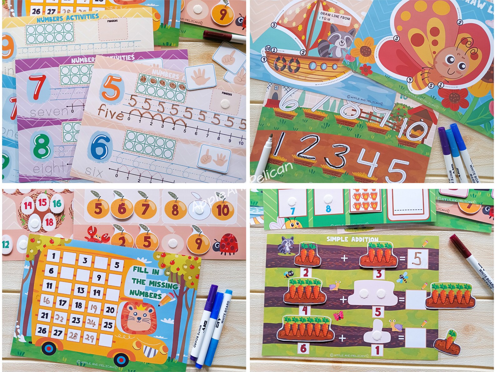 Maths Busy Book Toddler Busy Binder Printable Preschool Math Activities ...