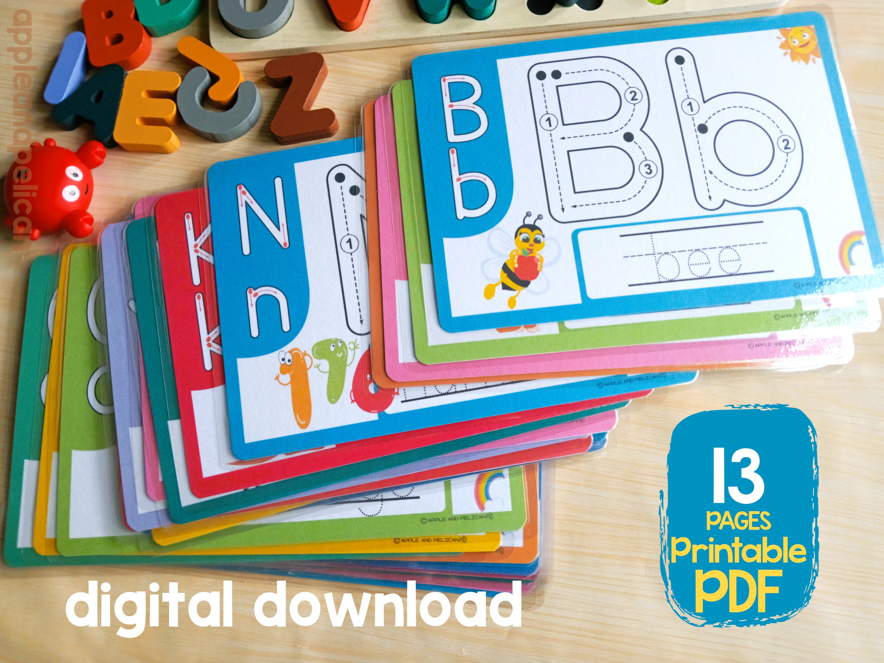 Alphabet Flashcard Play Dough Mat Letter Formation Tracing - Etsy