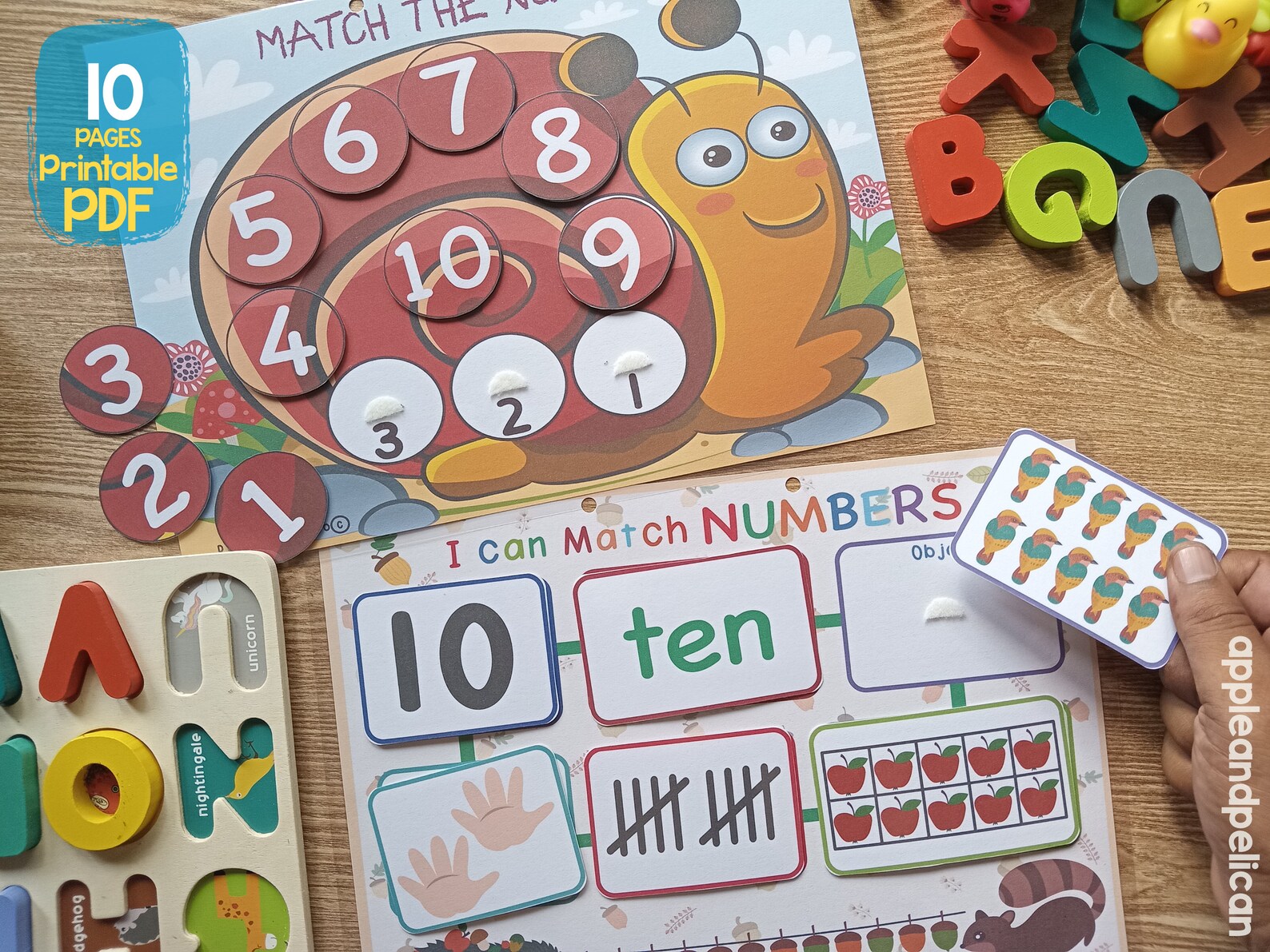Printable Numbers 1-10 Matching Activity, Counting Worksheets ...
