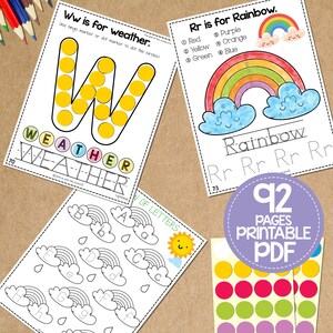 Weather Activity Preschool Kindergarten Workbook, Kids Activity ...