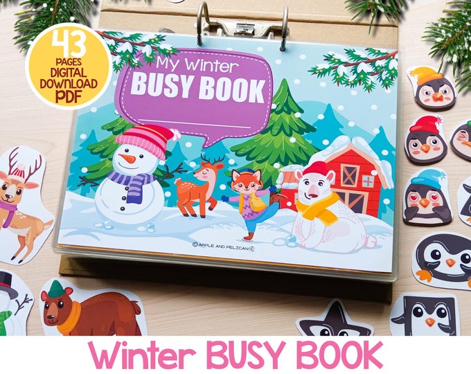 Arctic Animals Toddler Busy Book Printable, Learning Binder ...